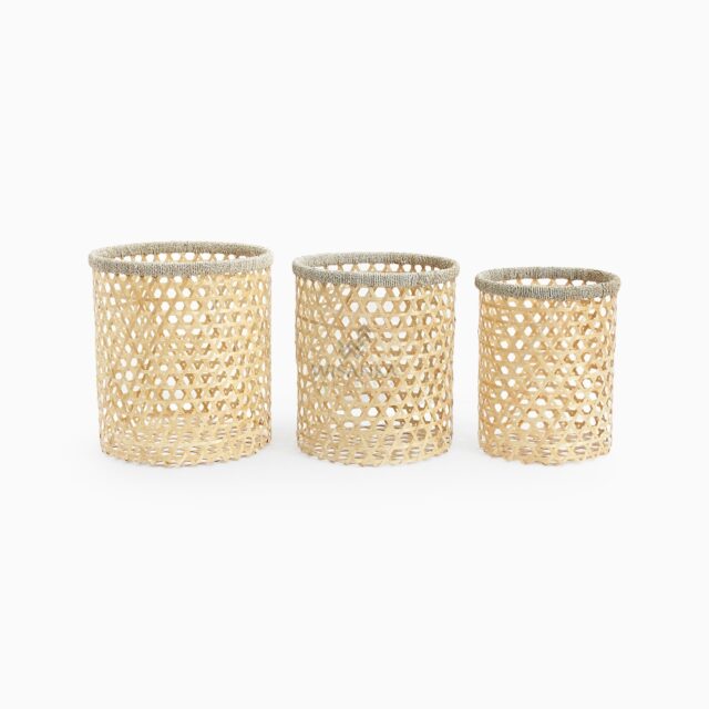 Iris Basket without handle Set of 3 | Cirebon Rattan Furniture Manufacturer