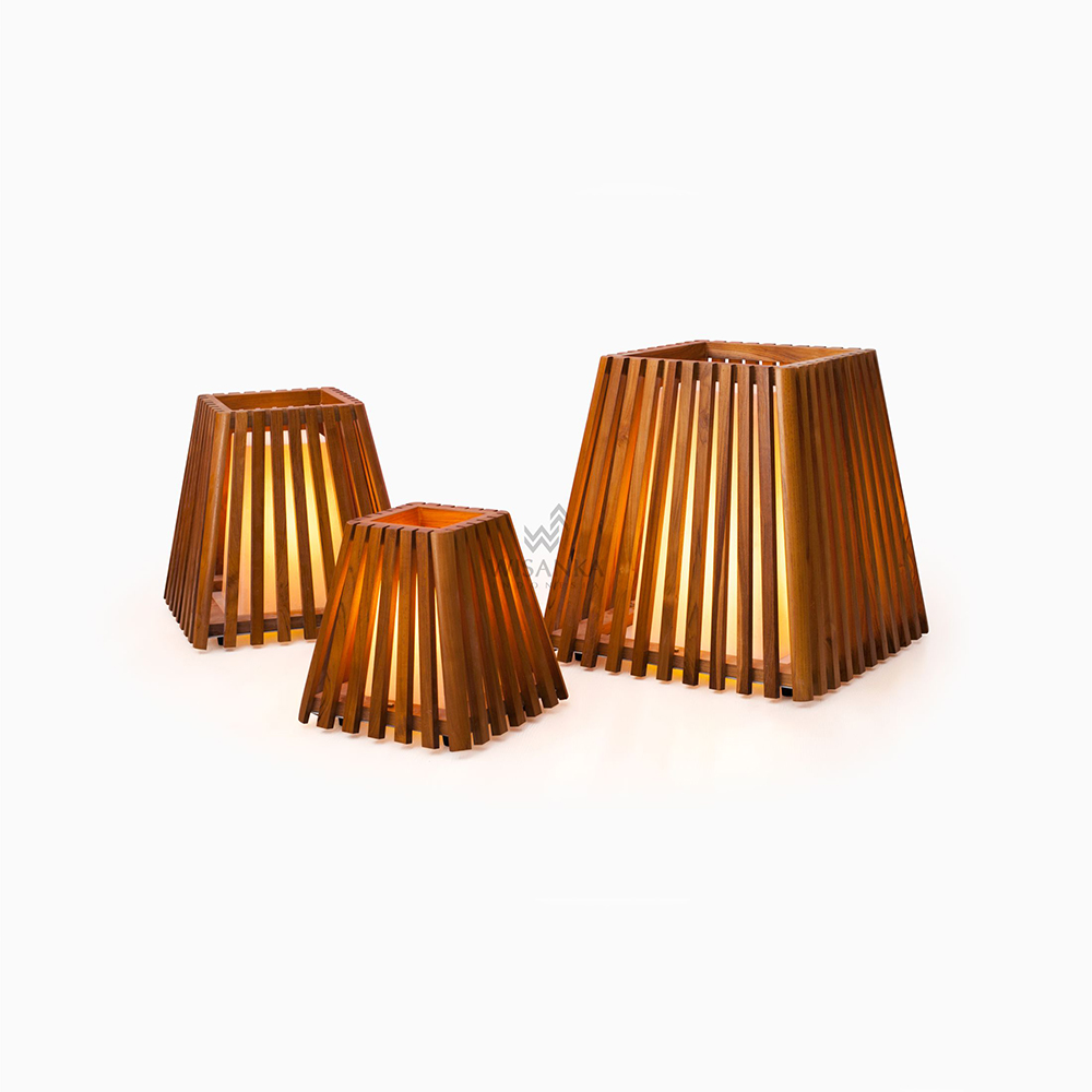 Taylor Outdoor Lamp Teak Wood Floor Lamp Cirebon Rattan Furniture