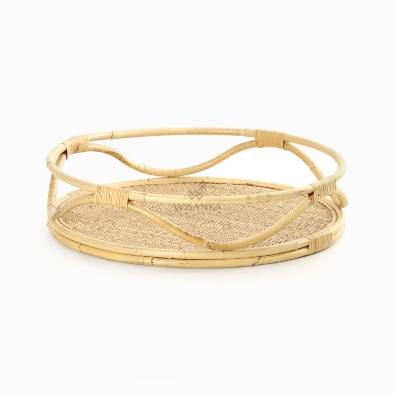 Tulip Tray - Natural Rattan Wicker Tray Table | Cirebon Rattan ...